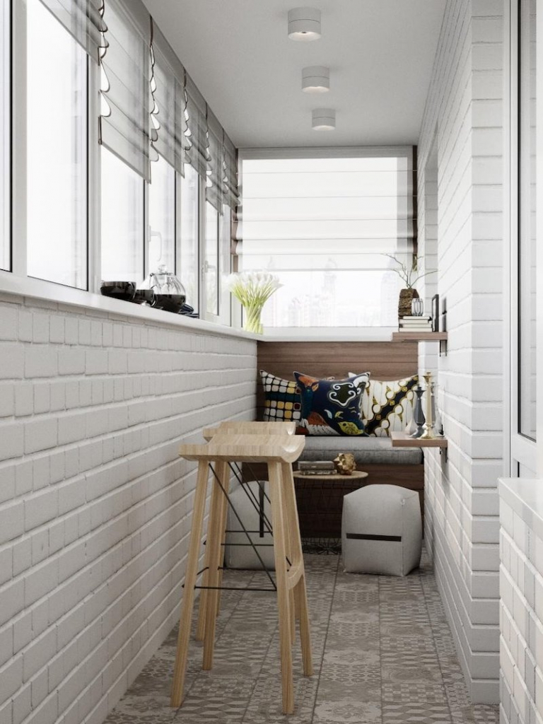 Arredare balcone piccolo e stretto confortevole - Archzine.it